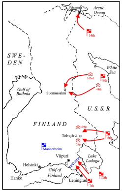 Finland Winter War Map